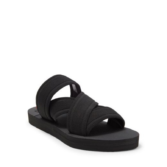 Hunter | Shoes | Nwt Hunter Slides Crossover Elastic 6 Black Slippers ...